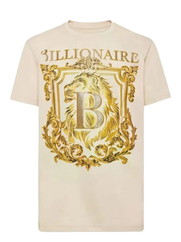 BILLIONAIRE Lion B Frame-print T-shirt - Neutrals