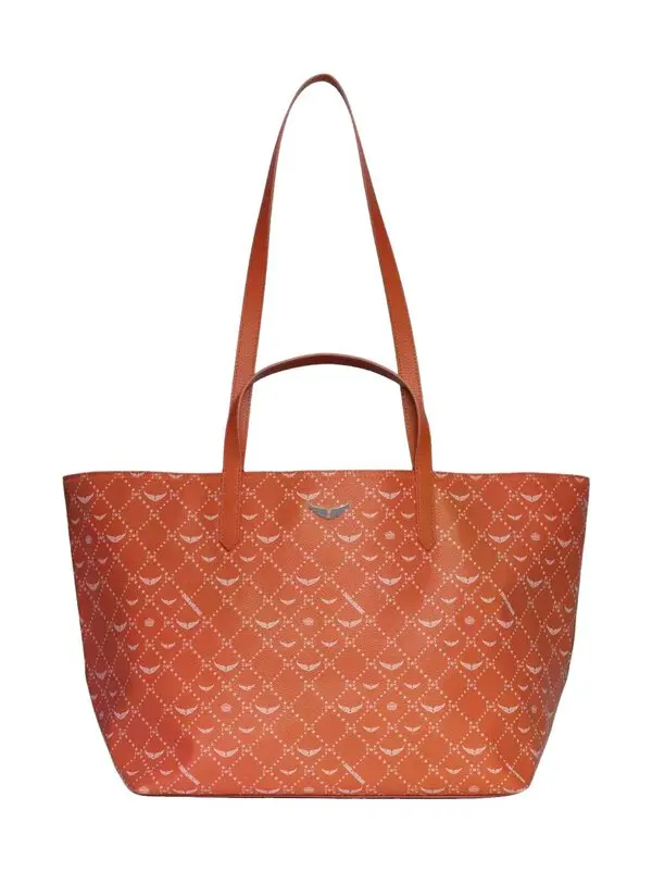 Zadig&Voltaire Printed Leather Tote Bag - Orange