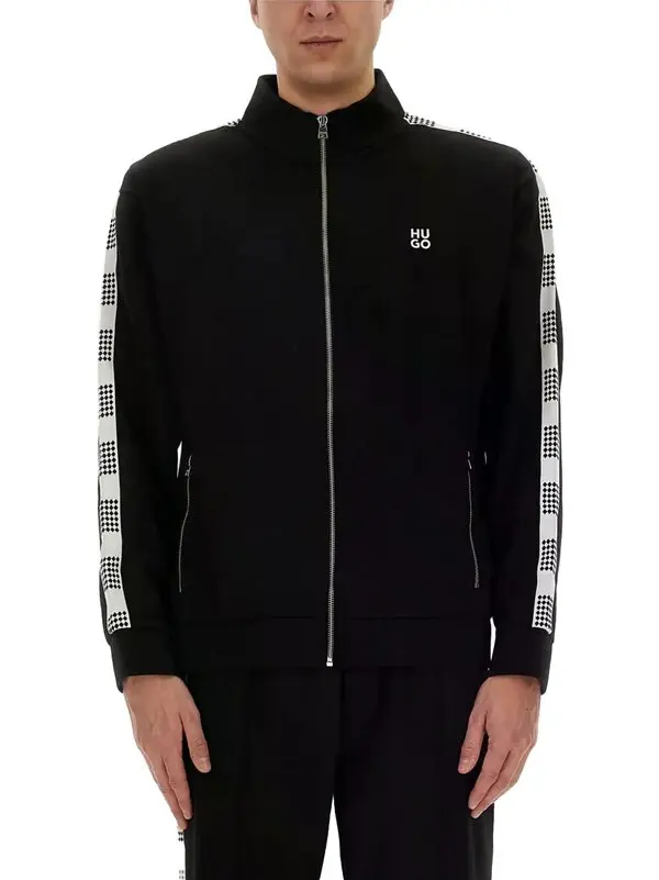 Hugo Panelled Zip-up Jacket - Black