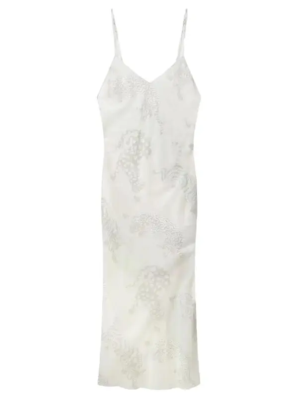 Stella McCartney Leopard-pattern Sleeveless Dress - White