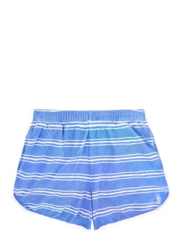 SPORTY & RICH Striped Shorts - Blue