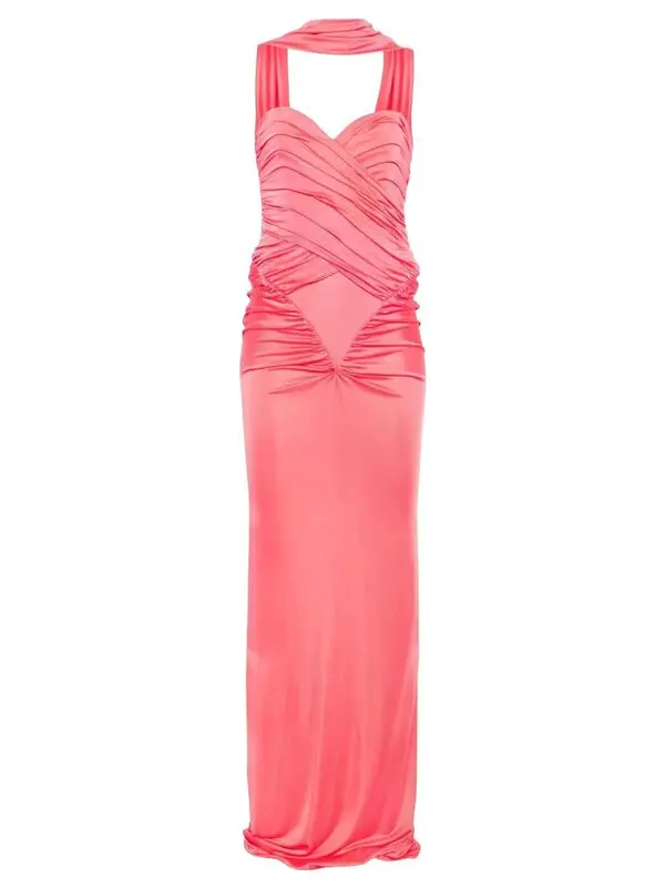 THE NEW ARRIVALS ILKYAZ OZEL Off-shoulder Dress - Pink