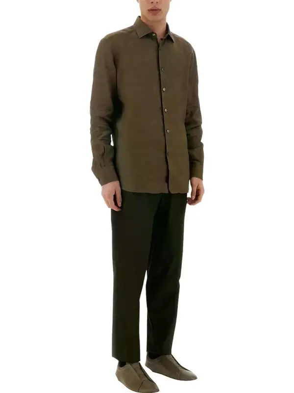 Zegna Dart-detailed Trousers - Brown