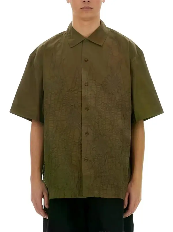 You Must Create Ciders Embroidered Short-sleeves Shirt - Green
