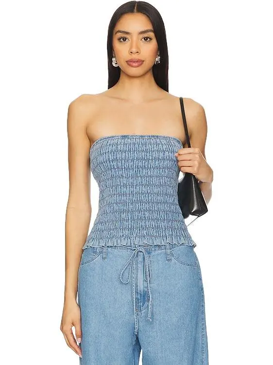 Lna Gigi Tube Top - Faded Blue