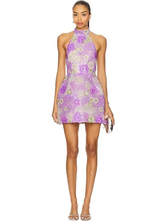 BRONX AND BRONCO Deirdre Mini Dress - Lilac Multi