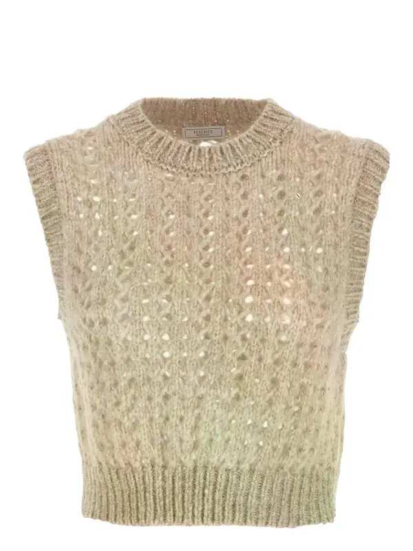 Peserico Open-knit Vest - Neutrals