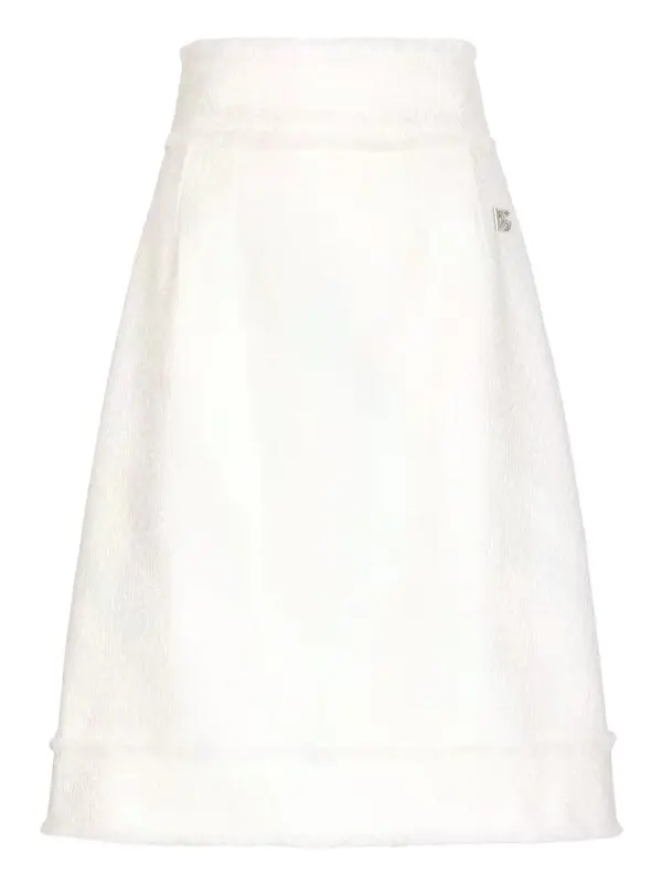 Dolce & Gabbana Dna A-line Tweed Skirt - White