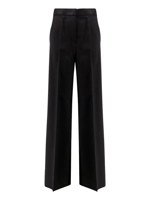 Max Mara Virgin Wool Trousers - Black