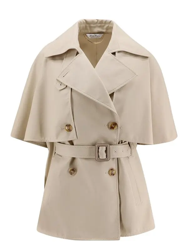 Max Mara Cotton Gabardine Sigfrid Cape - Beige