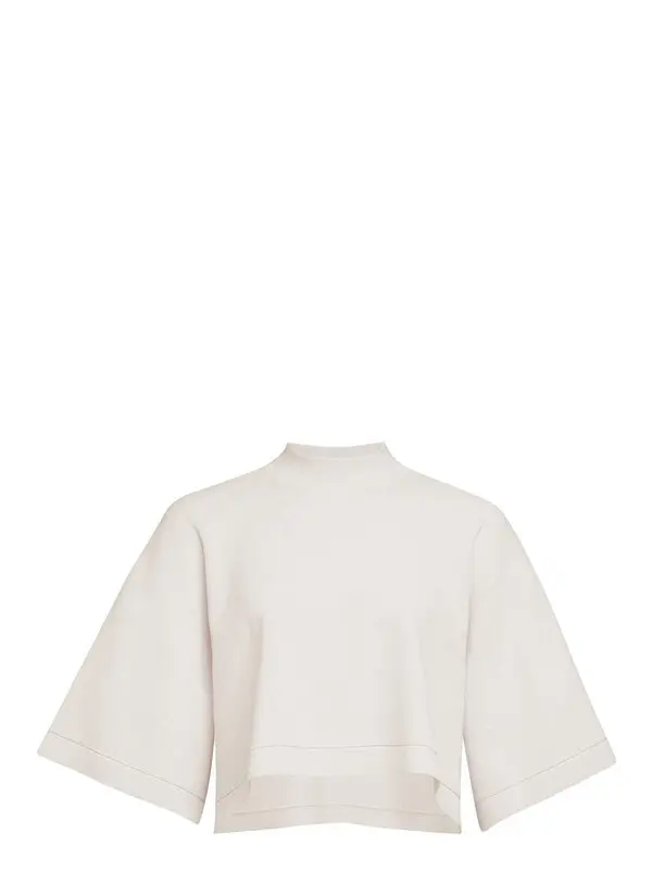 Alaïa Cropped Cotton-blend Top - White