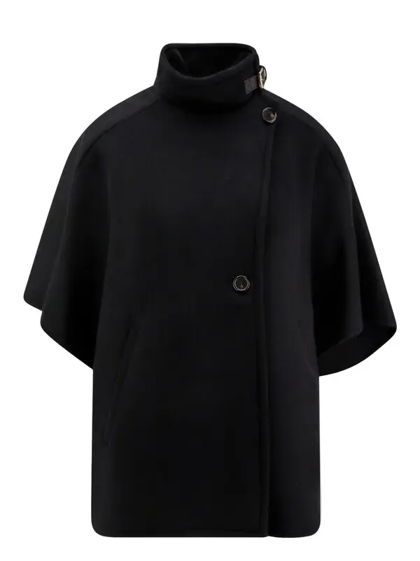 Max Mara Handsewn Derrik Cashmere Cape - Black