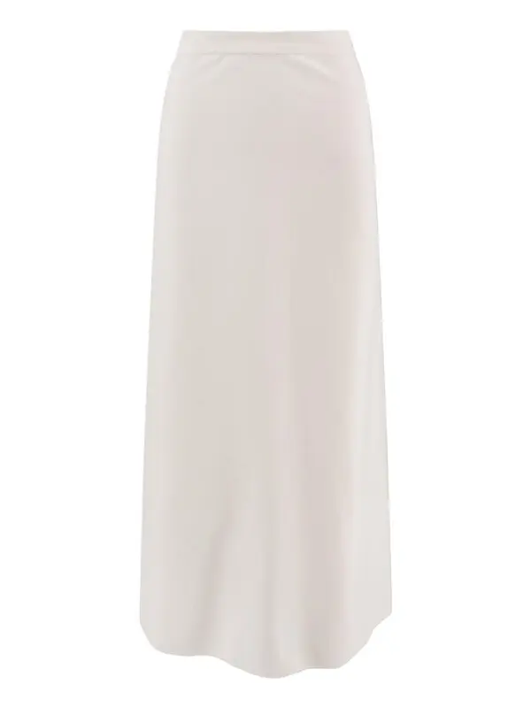 Max Mara Flared Viscose Skirt - White
