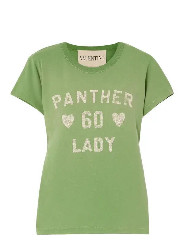 Valentino Garavani Panther 60 Lady Printed T-shirt - Green