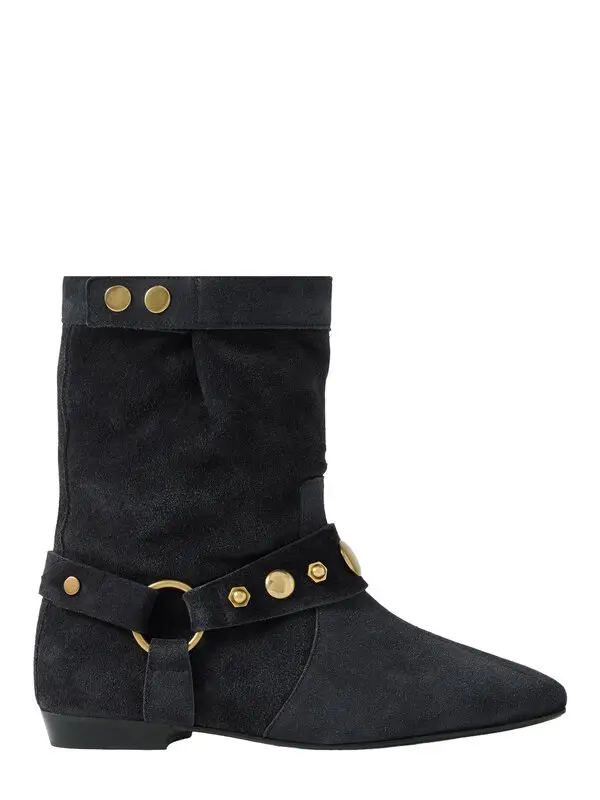 Isabel Marant Stania Suede Ankle Boots - Blue