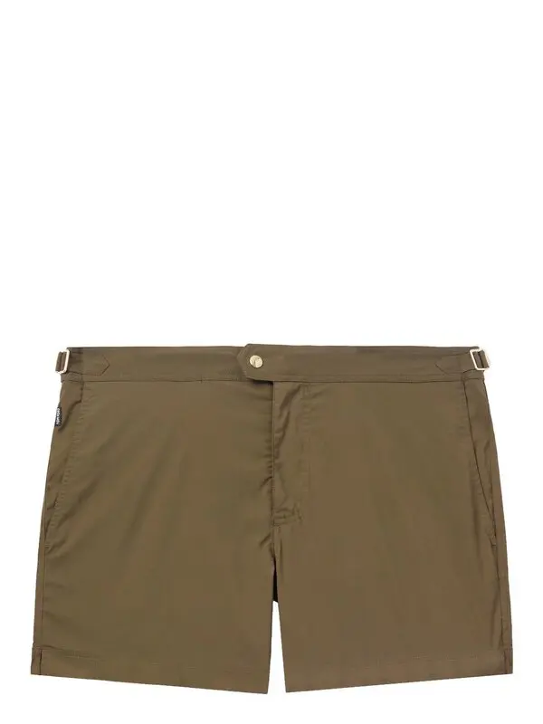 TOM FORD Straight-leg Mid-length Swim Shorts - Brown