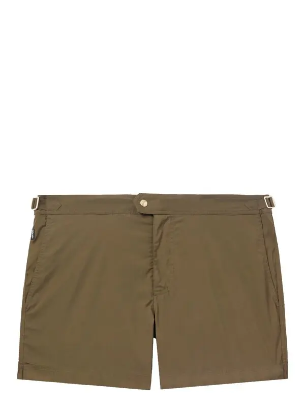 TOM FORD Straight-leg Mid-length Swim Shorts - Brown