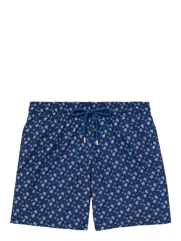 Vilebrequin Moorea Straight-leg Mid-length Printed Swim Shorts - Blue