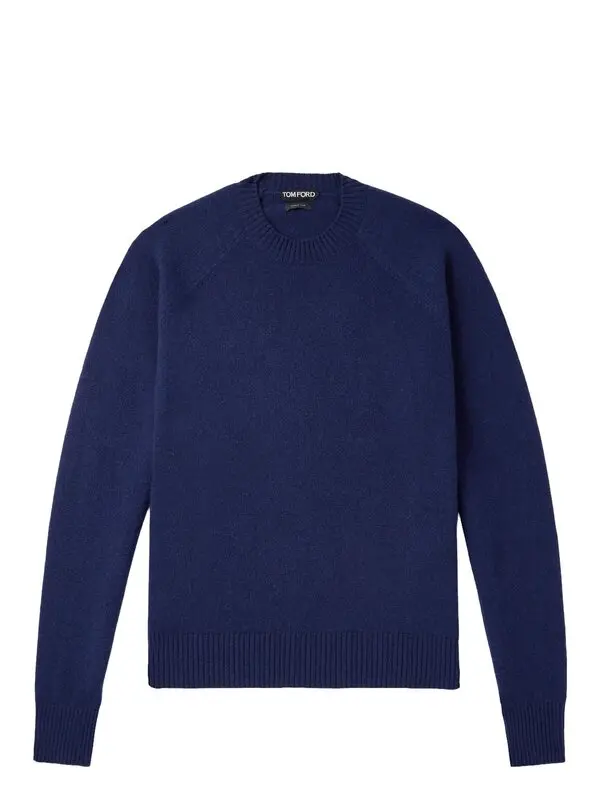 TOM FORD Wool And Cashmere-blend Sweater - Blue