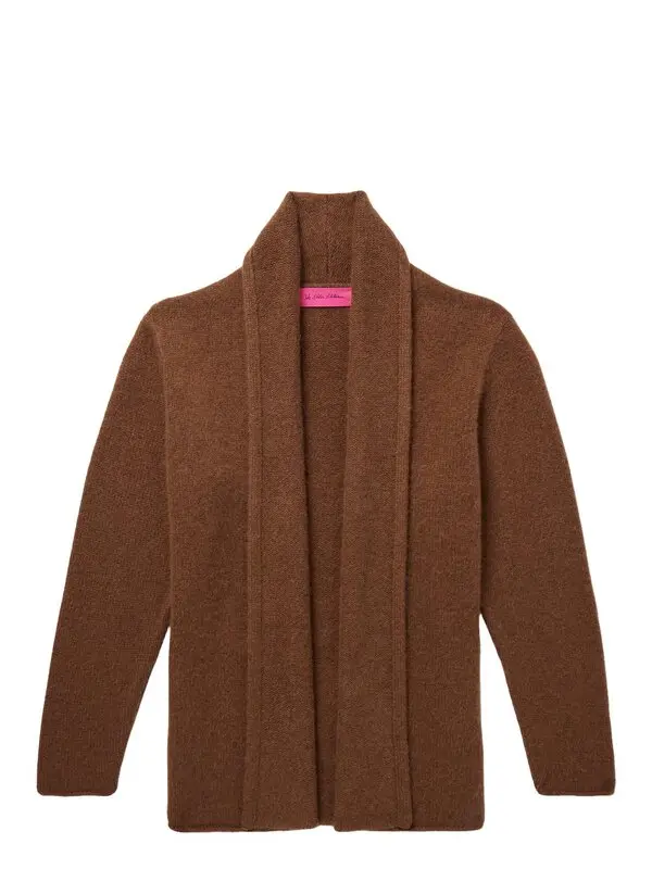 THE ELDER STATESMAN Shawl-collar Cashmere Cardigan - Brown