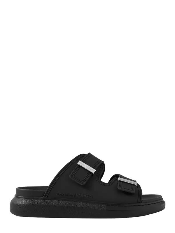 Alexander McQueen Exaggerated-sole Rubber Slides - Black