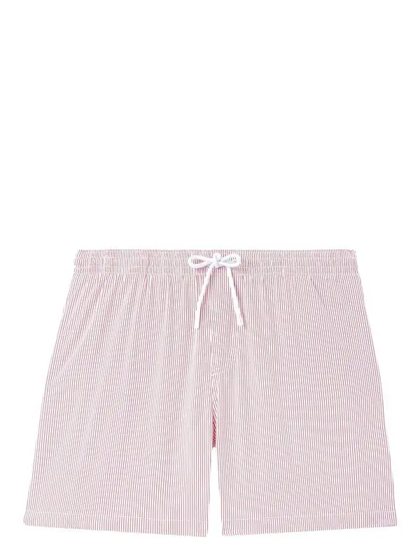 Loro Piana Daneu Striped Swim Shorts - Red