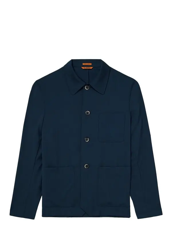 Barena Venezia Visal Wool Overshirt - Blue