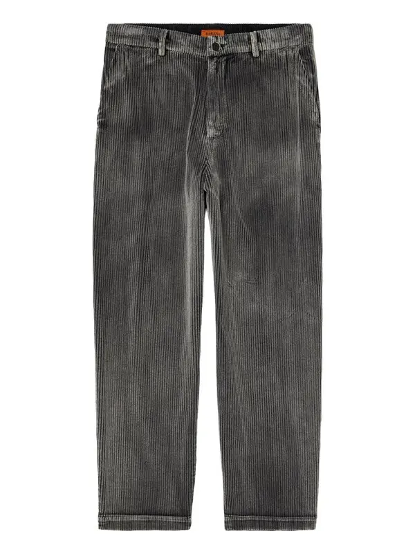 Barena Venezia Canasta Straight-leg Garment-dyed Cotton-corduroy Trousers - Gray