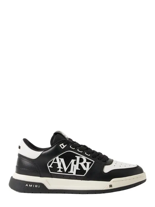 Amiri Classic Low Logo Leather Sneakers - Black