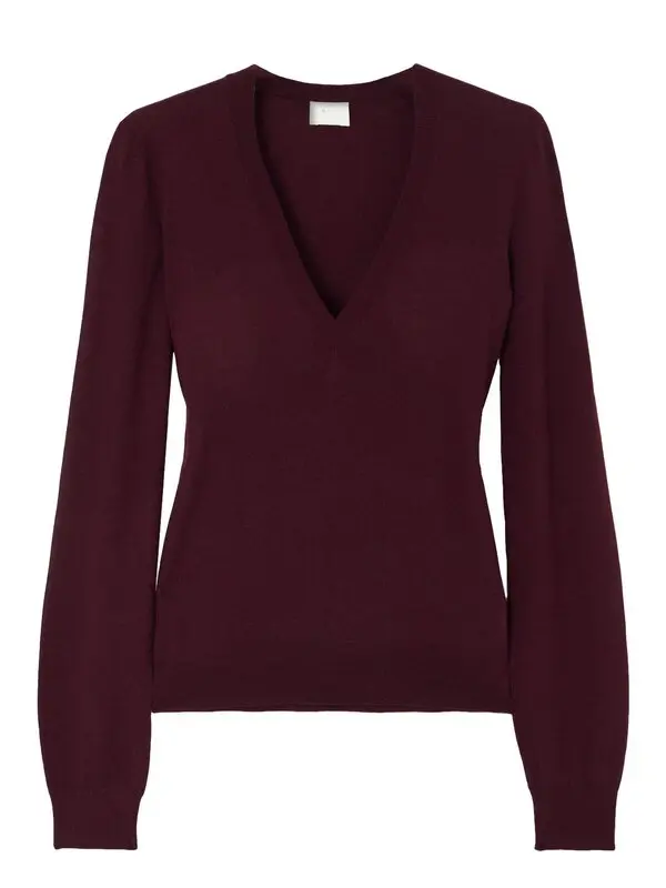 Saint Laurent Wool Sweater - Burgundy