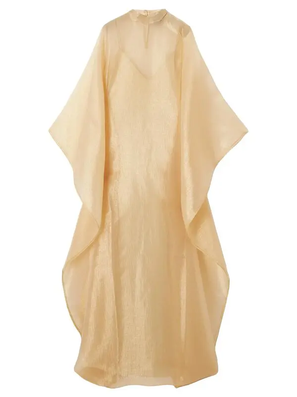 TALLER MARMO Sphinx Draped Metallic Organza Gown - Gold