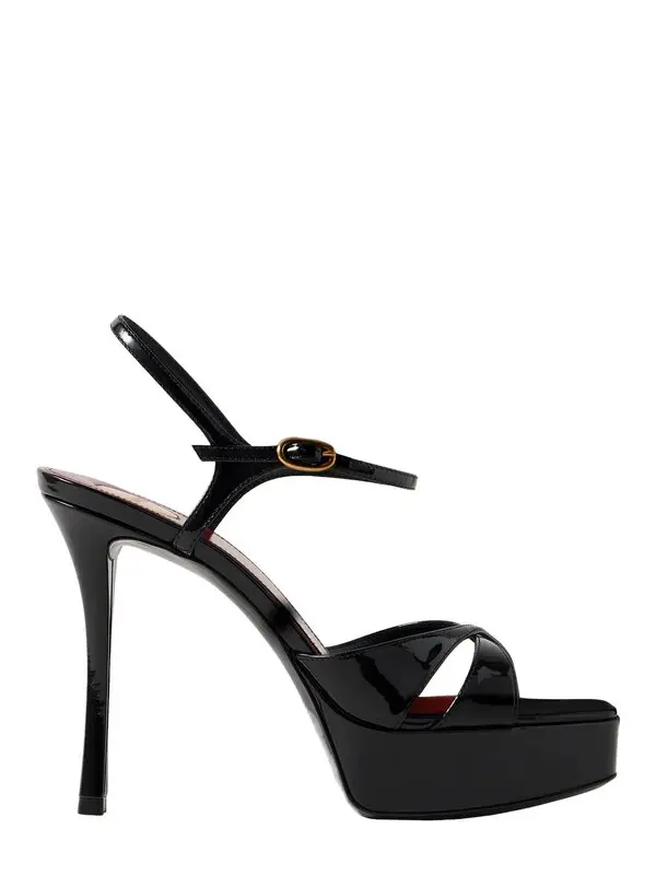 Saint Laurent Debbie Platform Sandals - Black