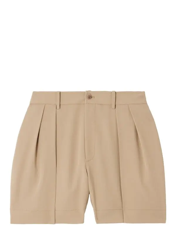Ralph Lauren Sherri Pleated Wool Shorts - Neutrals