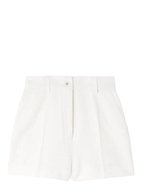 Dolce & Gabbana Matelassé High-waisted Shorts - White