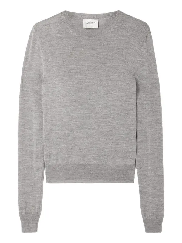 Saint Laurent Wool Sweater - Gray