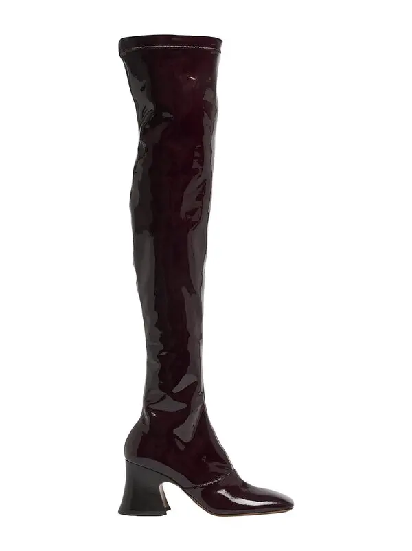 Chloé Janis Patent Leather Over-the-knee Boots - Obscure Red