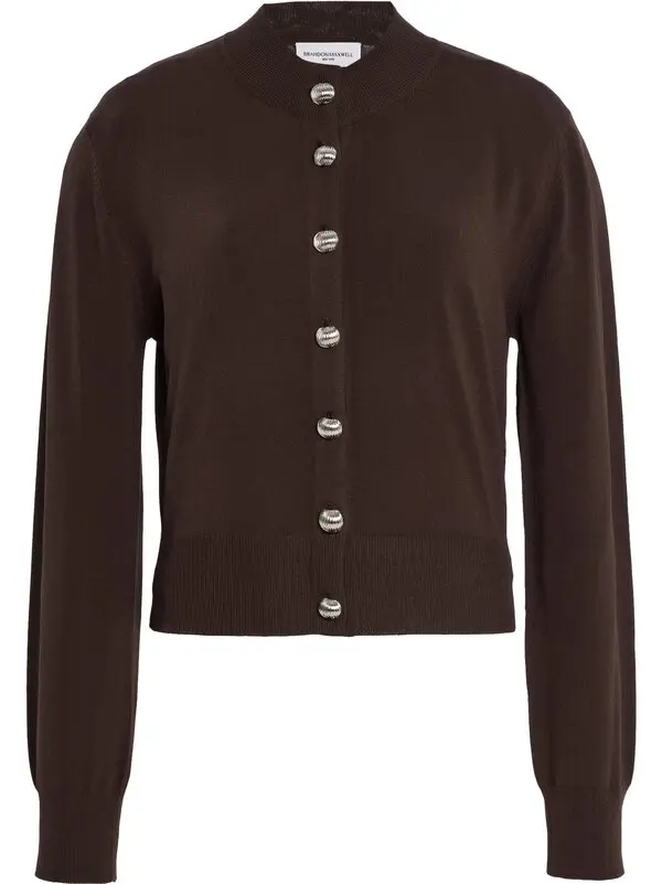 Brandon Maxwell The Aubrey Knit Cardigan - Brown