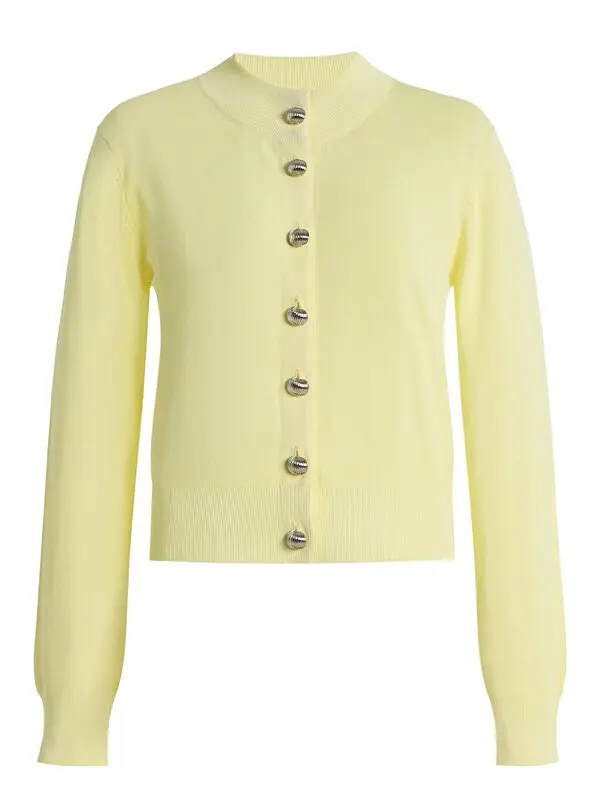 Brandon Maxwell The Aubrey Knit Cardigan - Yellow