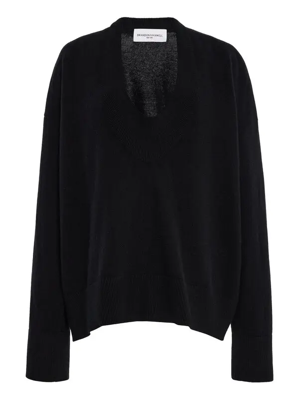 Brandon Maxwell The Rivers Cashmere Sweater - Black