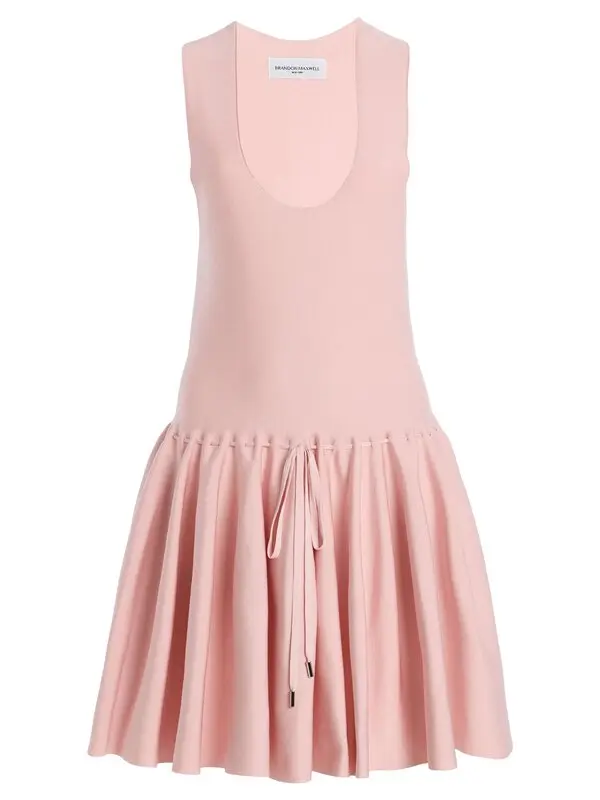 Brandon Maxwell The Cleo Knit Mini Dress - Light Pink
