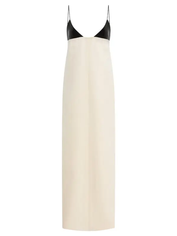 Brandon Maxwell The Bridges Maxi Dress - Black,white