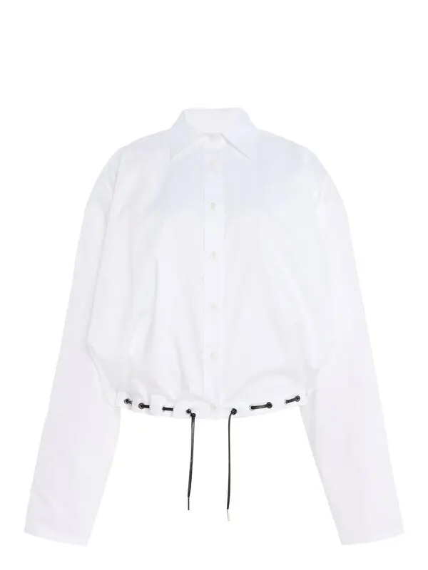 Brandon Maxwell The Leland Eyelet Shirt - White