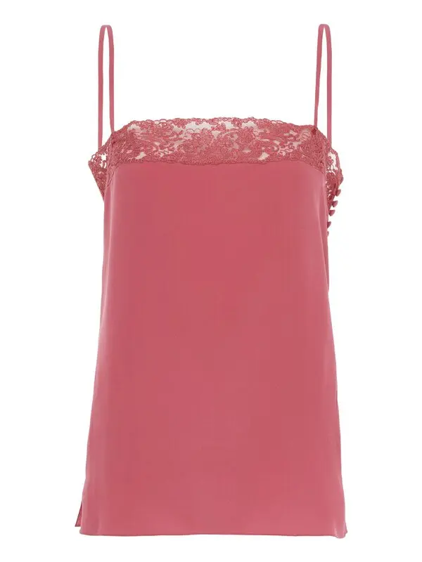 Chloé Organic Silk Crepe De Chine Camisole - Pink