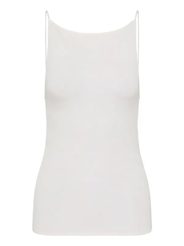 ST. AGNI Square-neck Top - Off-white