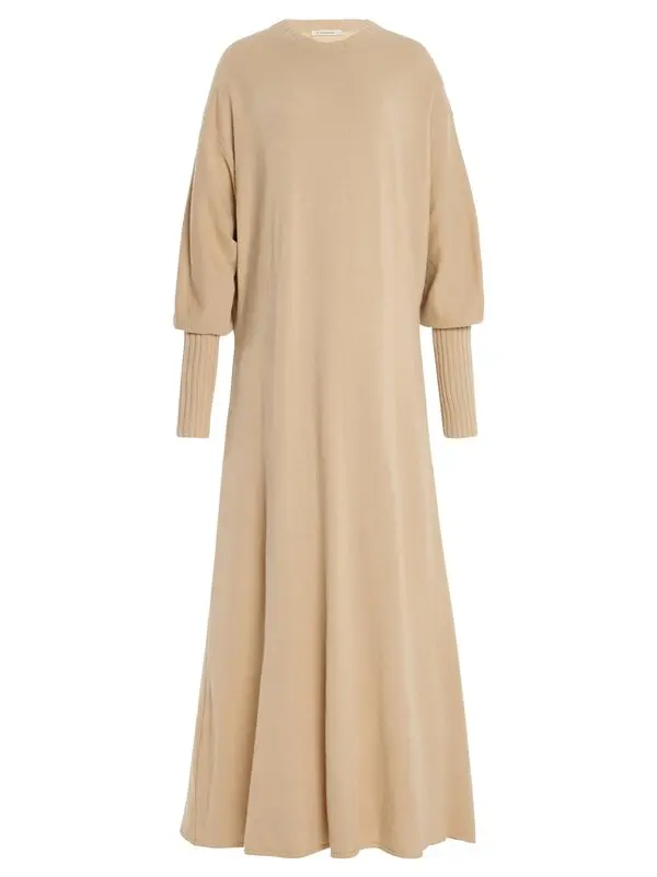 BY MALENE BIRGER Liv Knit Wool Maxi Dress - Nude