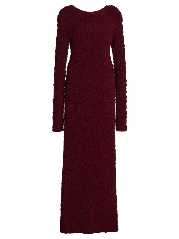 BY MALENE BIRGER Venus Smocked Knit Maxi Dress - Burgundy