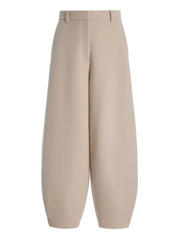BY MALENE BIRGER Carlien Wool Barrel-leg Trousers - White