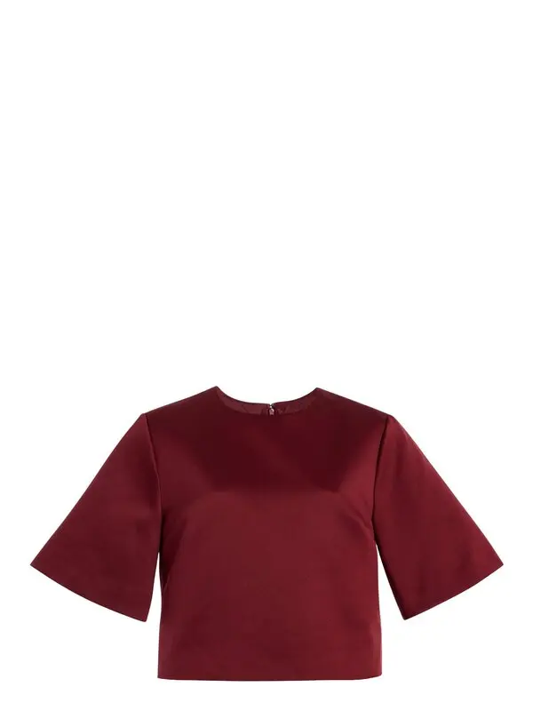 BY MALENE BIRGER Hania Satin Top - Burgundy