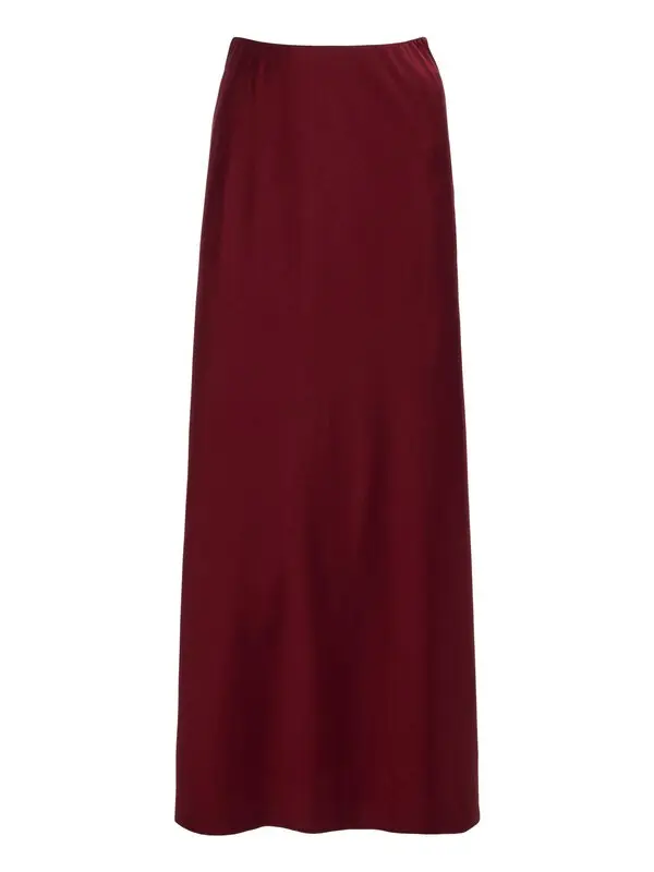 BY MALENE BIRGER Barbara Satin Maxi Slip Skirt - Burgundy