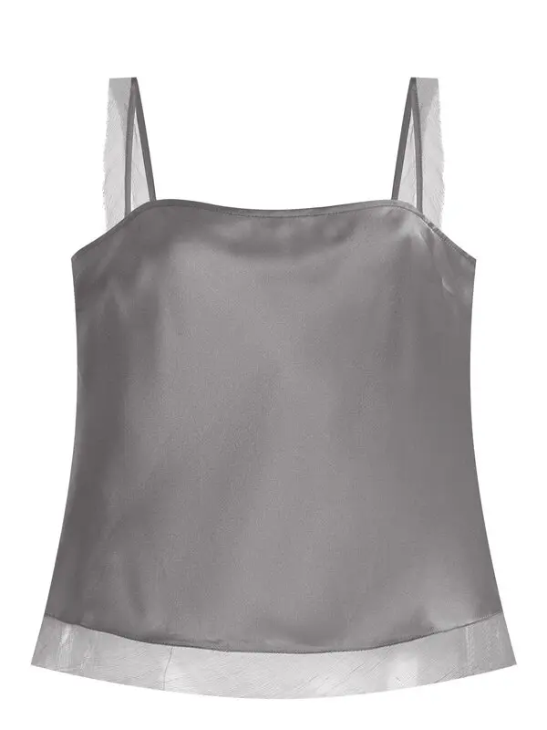 THE GARMENT Catania Silk Top - Grey